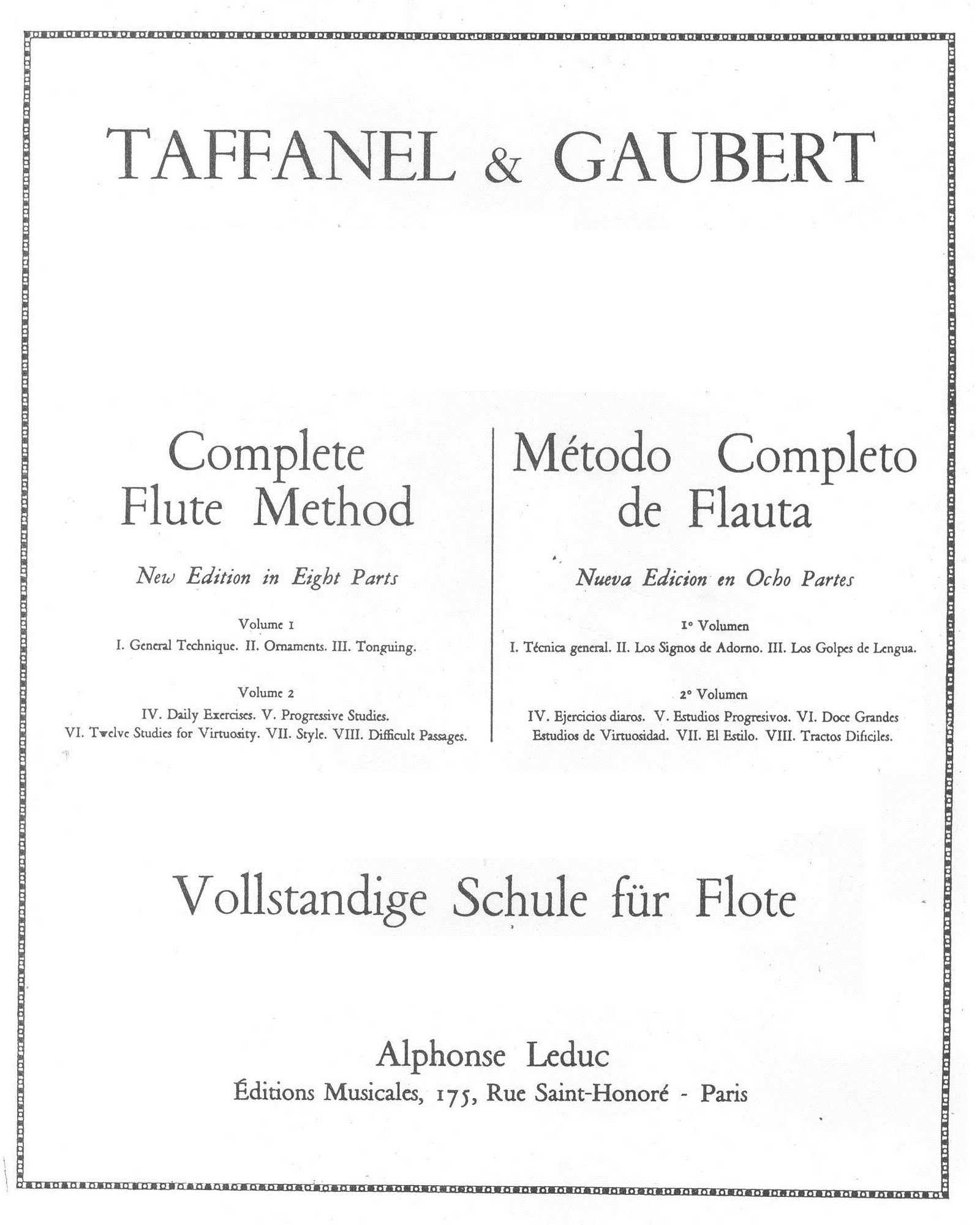 Complete Flute Method by P. Taffanel, P. Gaubert – flutemania